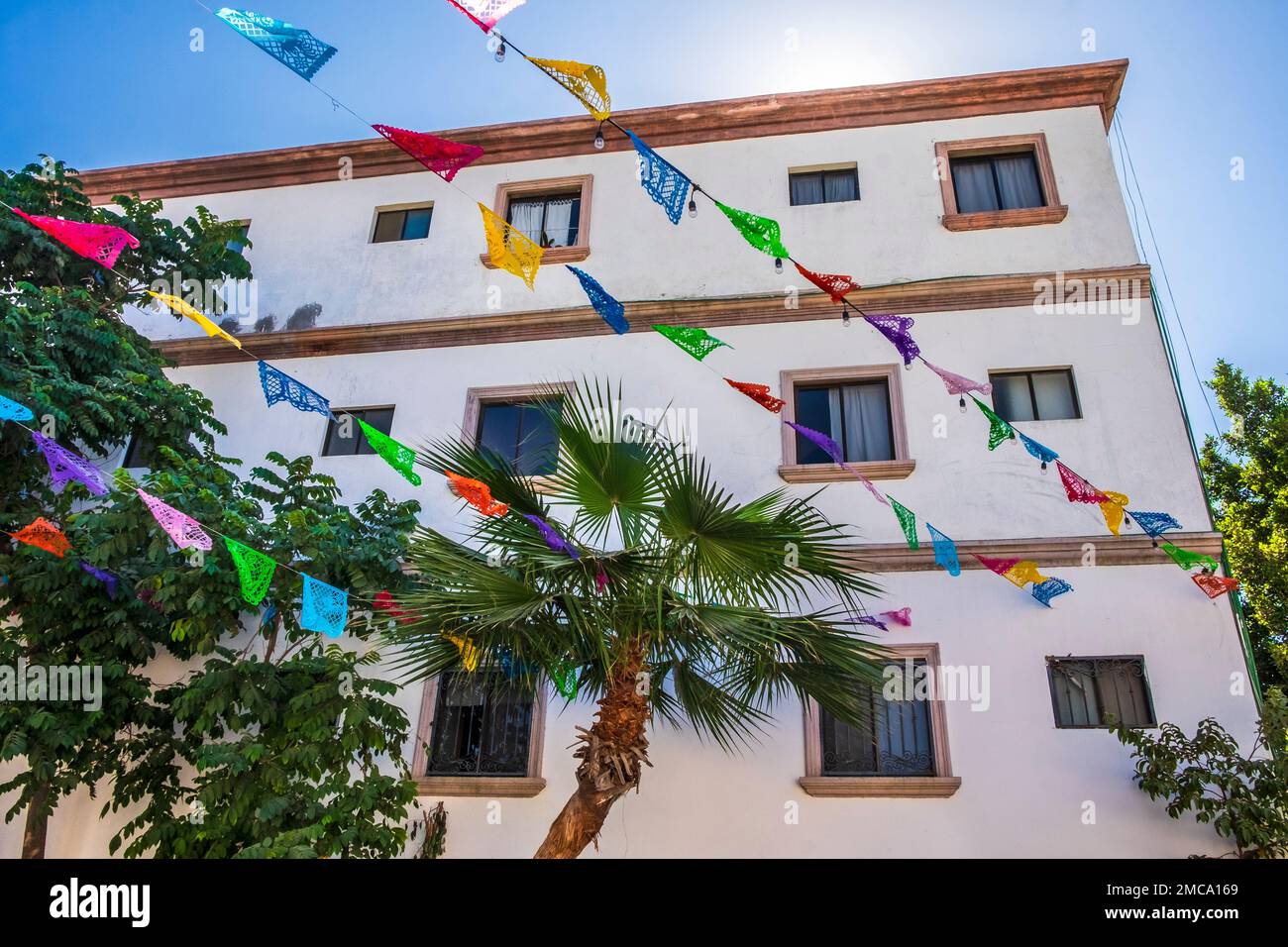 San José del Cabo, Baja California, Mexico, colorful paper streamers ...