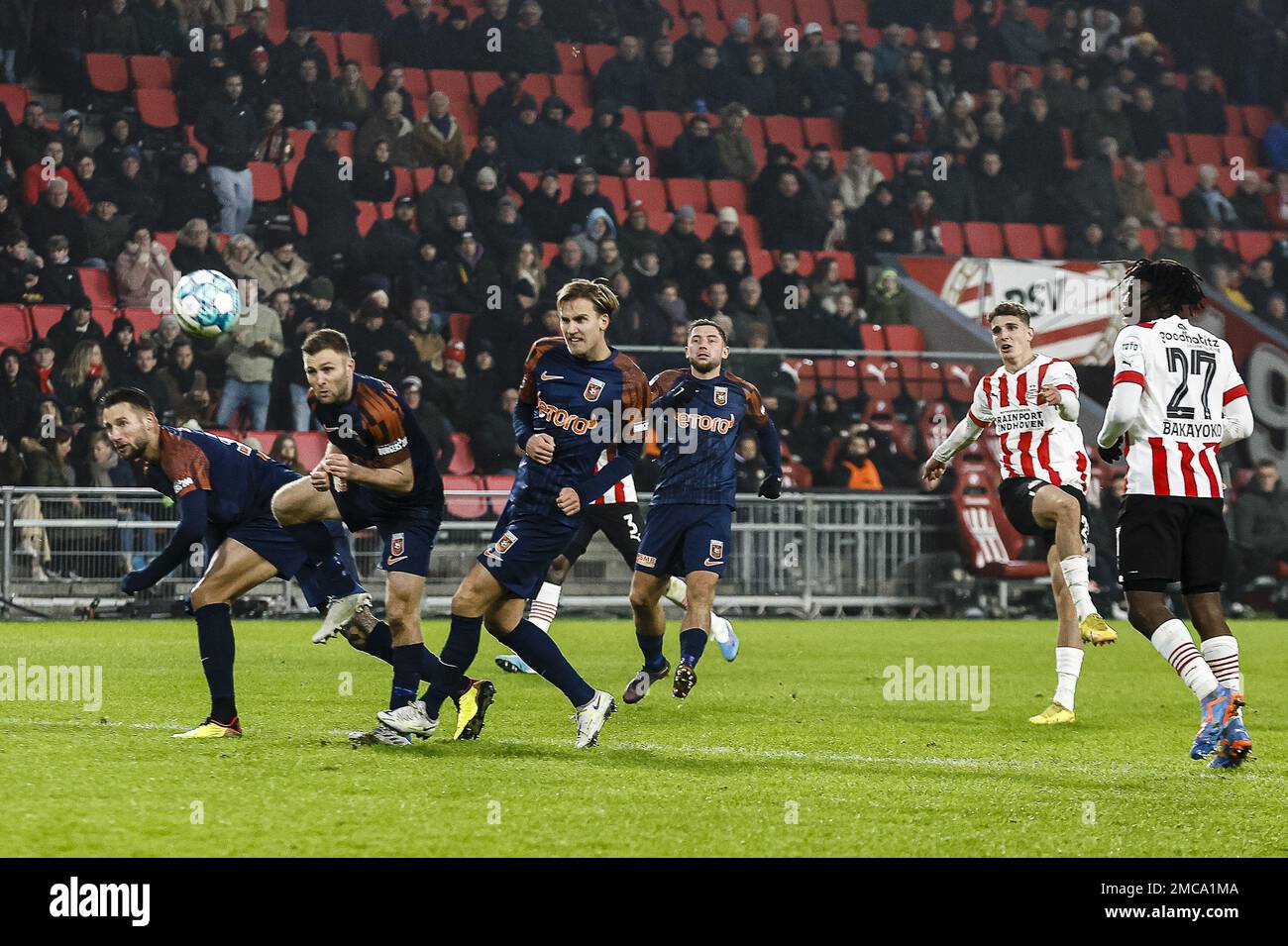 EINDHOVEN - 21-01-2023. PSV - Vitesse, Philips stadion. Eredivisie ...