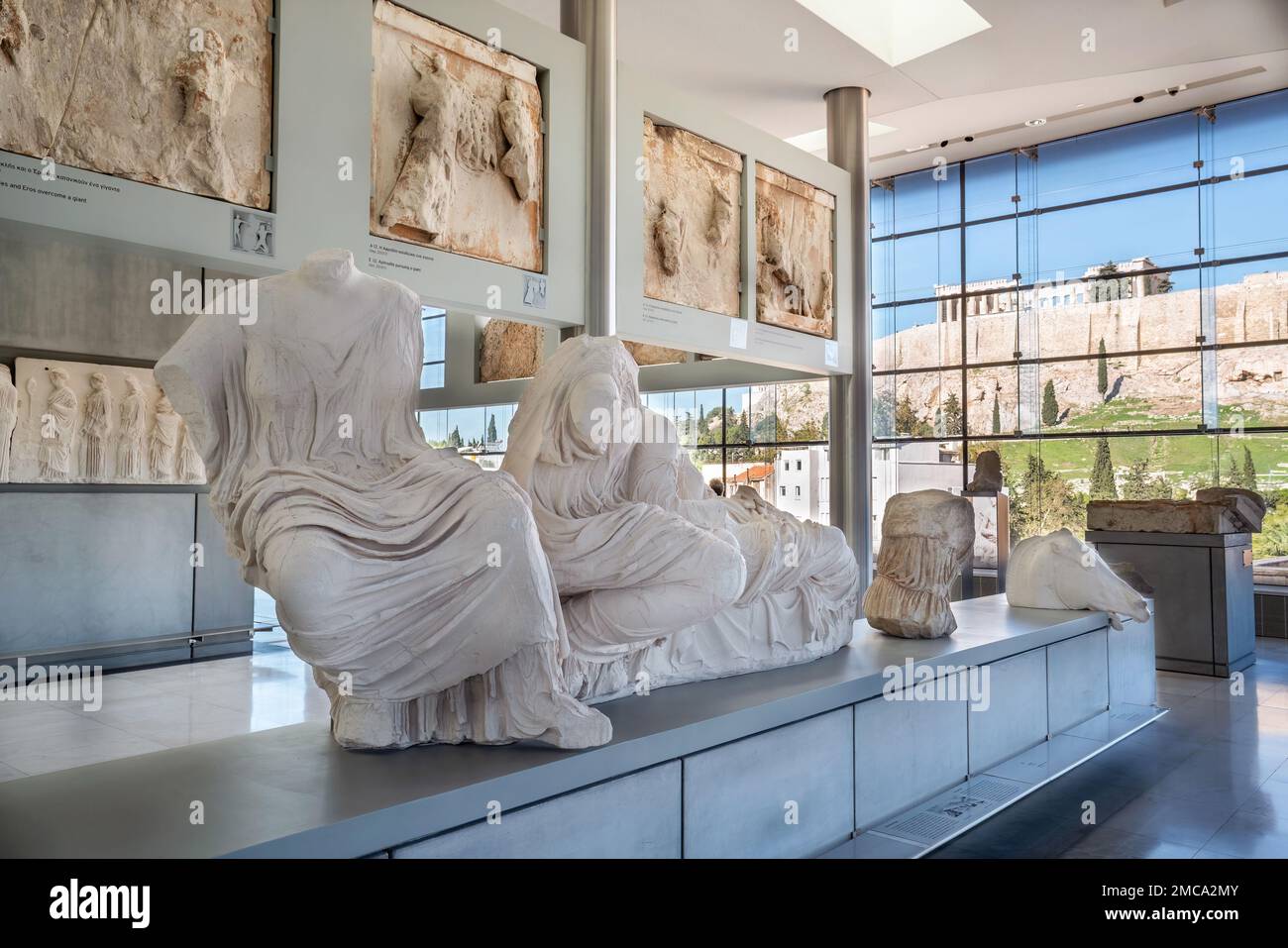 Interior view of the Acropolis Museum at the center of Athens city ...
