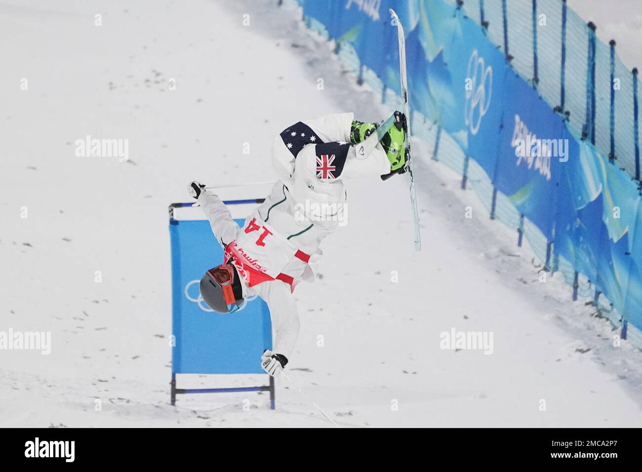 Australia's Cooper Woods-Topalovic competes in the men's moguls finals ...
