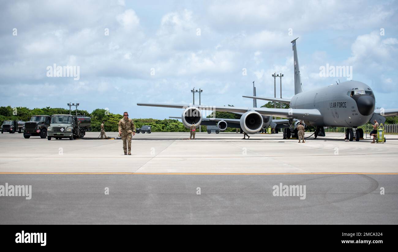 Airmen assigned to the 909th Aircraft Maintenance Unit and 18th ...
