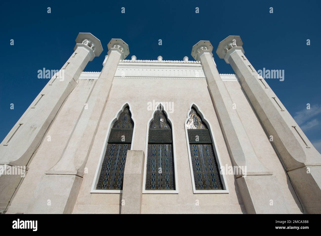 Stained glass windows, Sultan Omar Ali Saifuddien Mosque, Bandar Seri ...