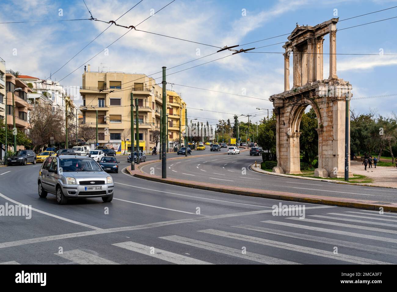 The Arch of Hadrian, most commonly known in Greek as Hadrian's Gate, is ...