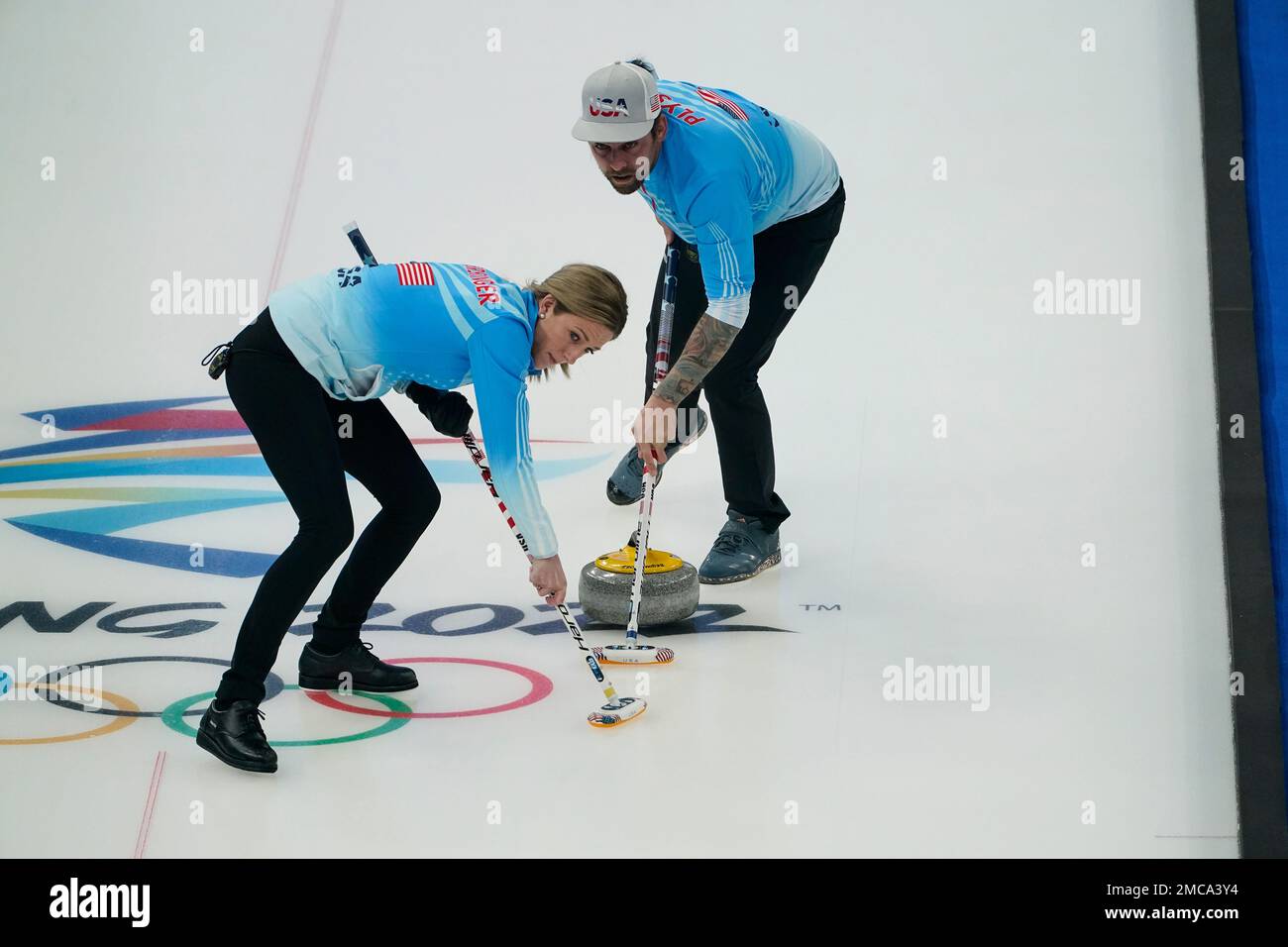 Victoria Persinger, left, and Christopher Plys, both of the United ...