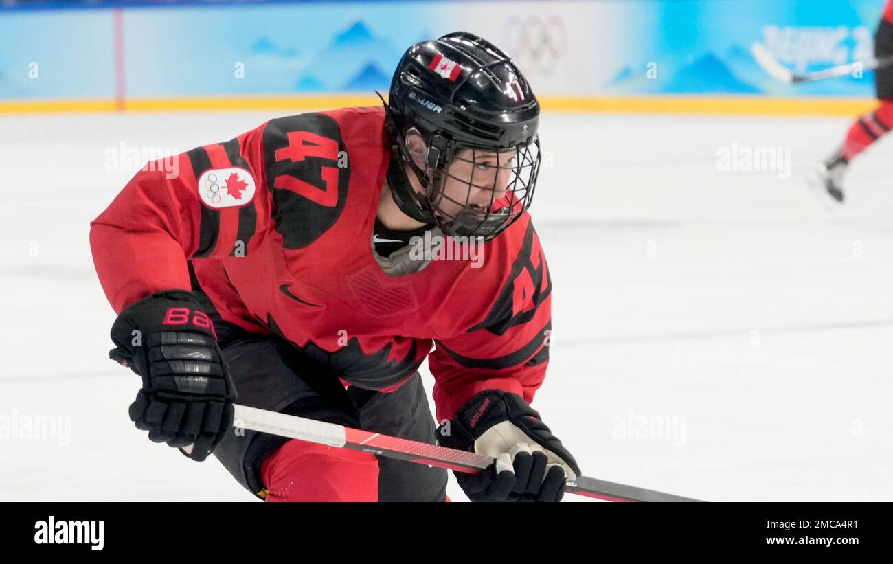 Canada's Jamie Lee Rattray (47) plays against Finland during a ...