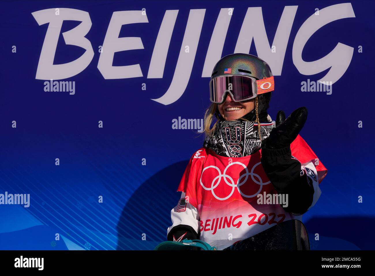 United States' Jamie Anderson competes during the women's slopestyle ...