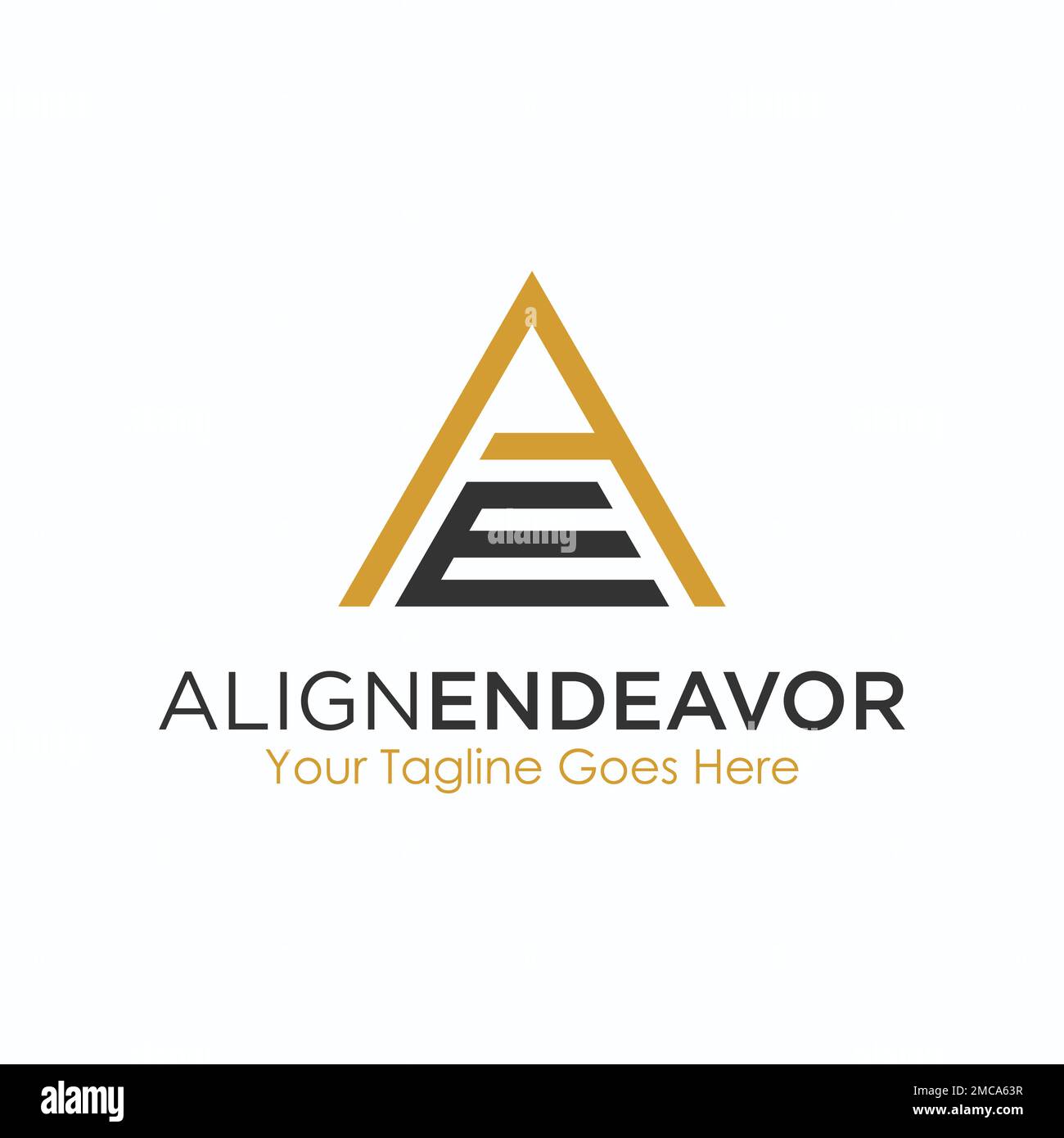 Letter or word AE sans serif font in line triangle image graphic icon logo design abstract ...