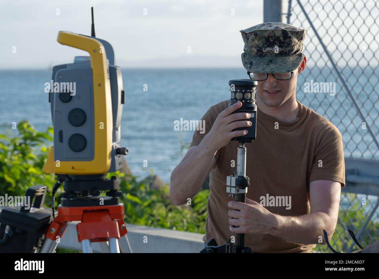 U.S. Navy Engineering Aide 3rd class Sean McNeill, with Combat ...