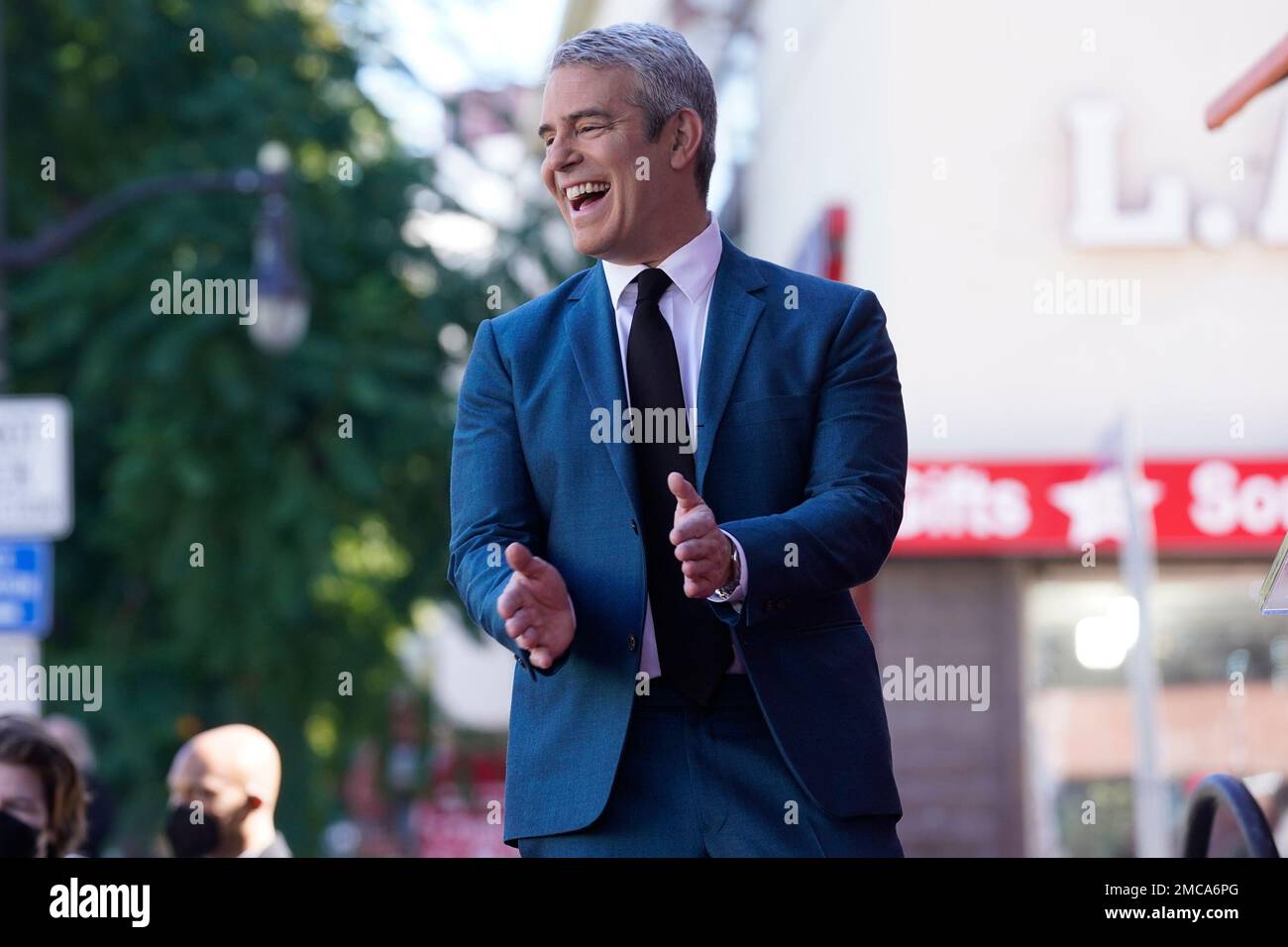 Talk show host Andy Cohen attends a ceremony honoring him with a star ...
