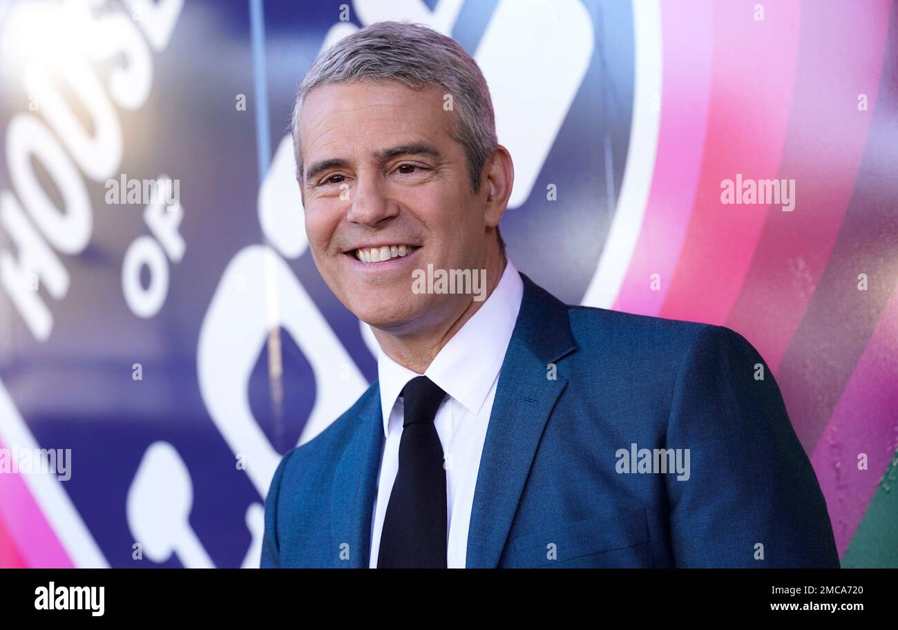 Talk show host Andy Cohen poses during a ceremony honoring him with a ...