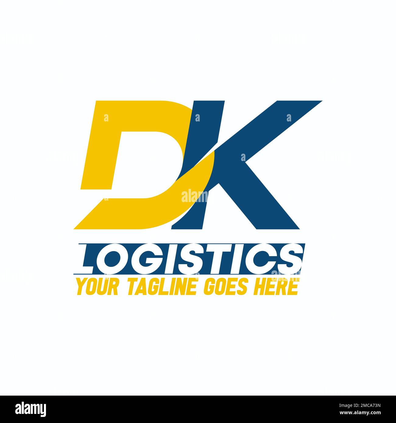 letter or word DK sans serif font with speed and cutting merging ...