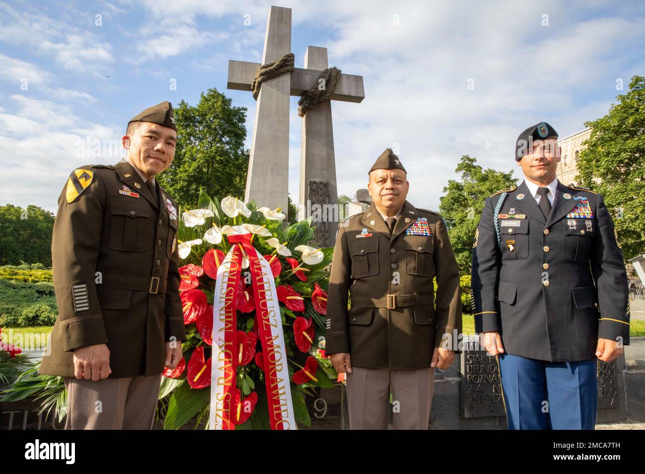 From left, U.S. Army Col. Kaname Kuniyuki, chief of staff of V Corps ...