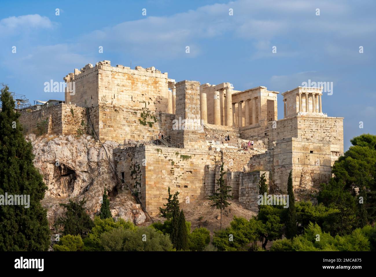 The Acropolis of Athens as seen from the Areopagus Hill, the Propylaea ...