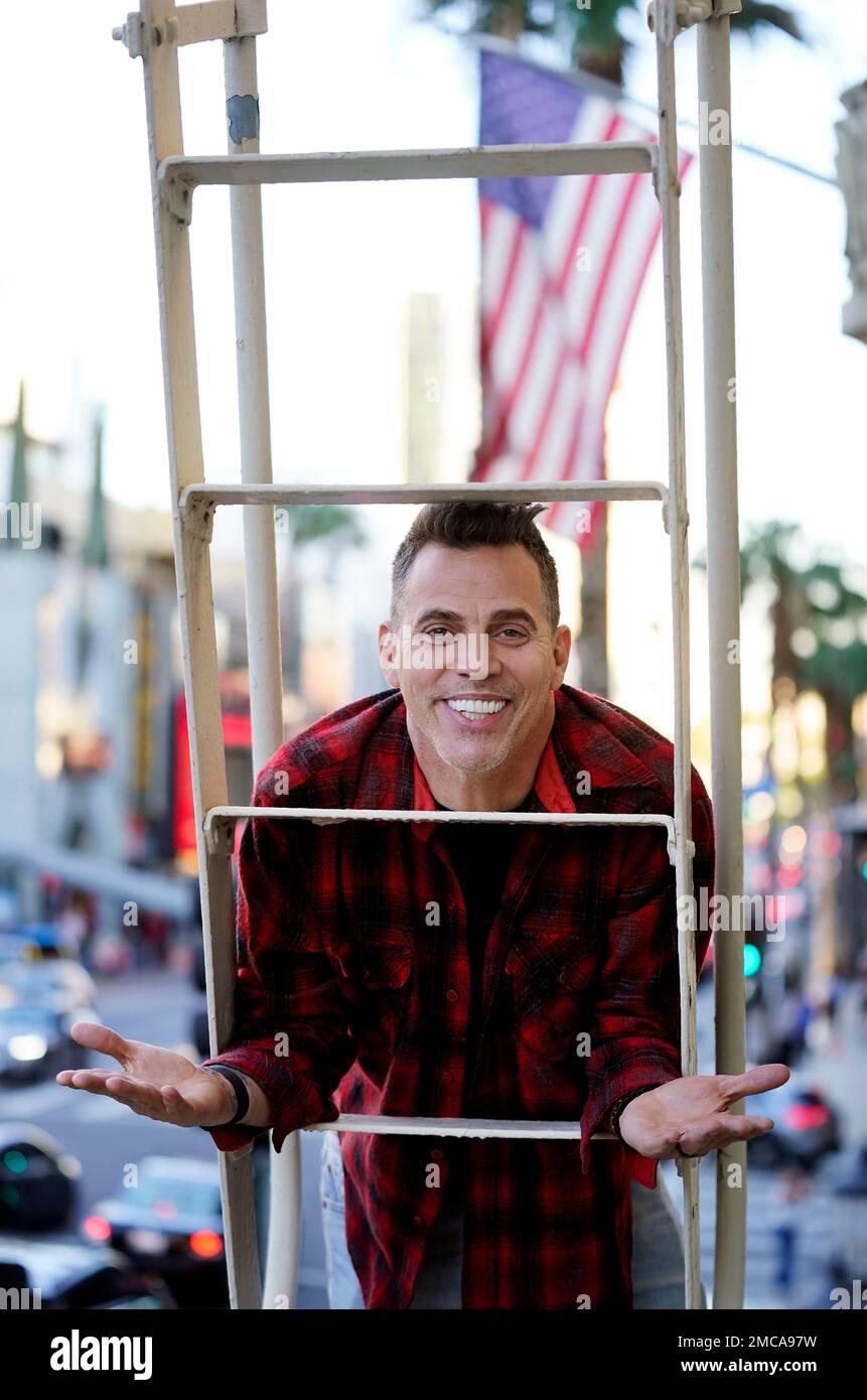 Steve-O, a cast member in the film "Jackass Forever," poses for a ...