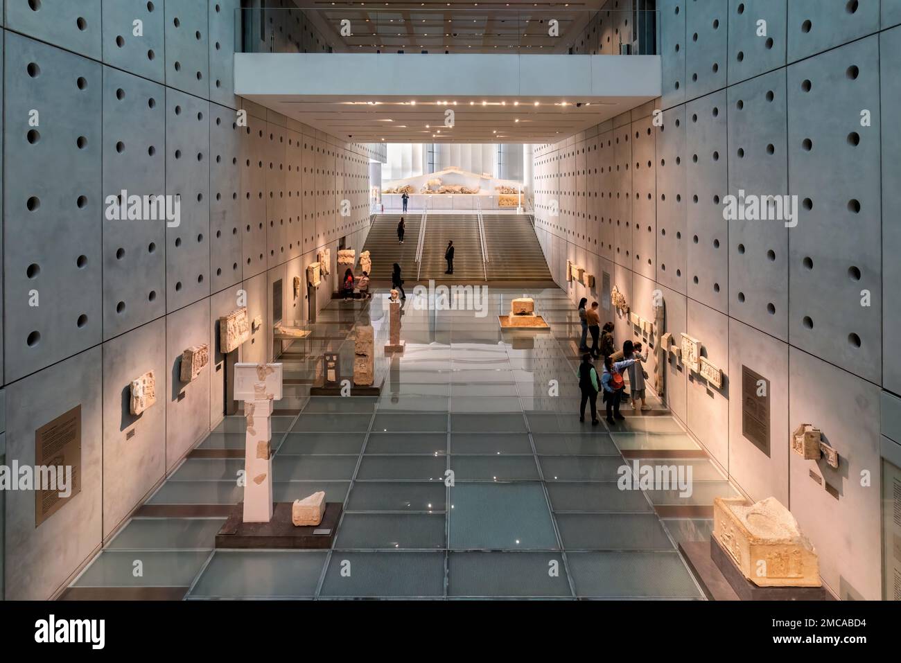 The Gallery of the Acropolis Slopes at the Acropolis Museum, findings ...