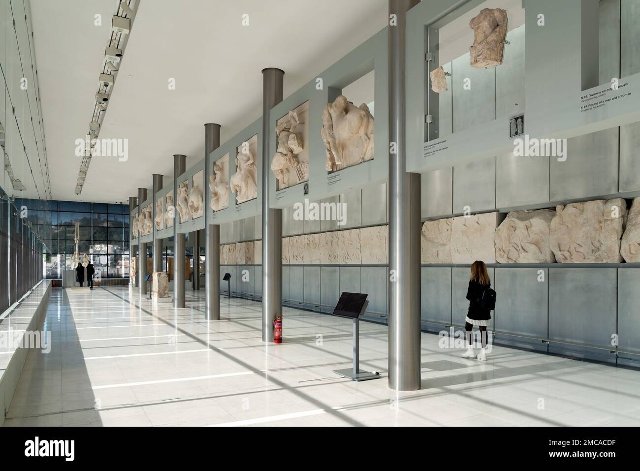 Interior view of the Acropolis Museum at the center of Athens city ...