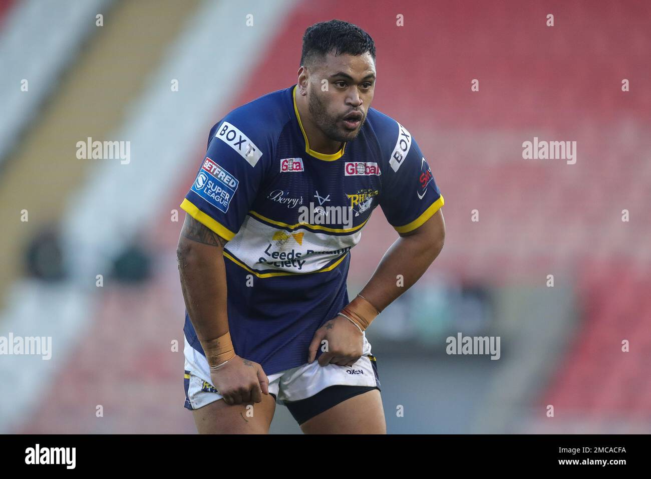 Sam Lisone #15 of Leeds Rhinos during the Rugby League Pre Season match ...