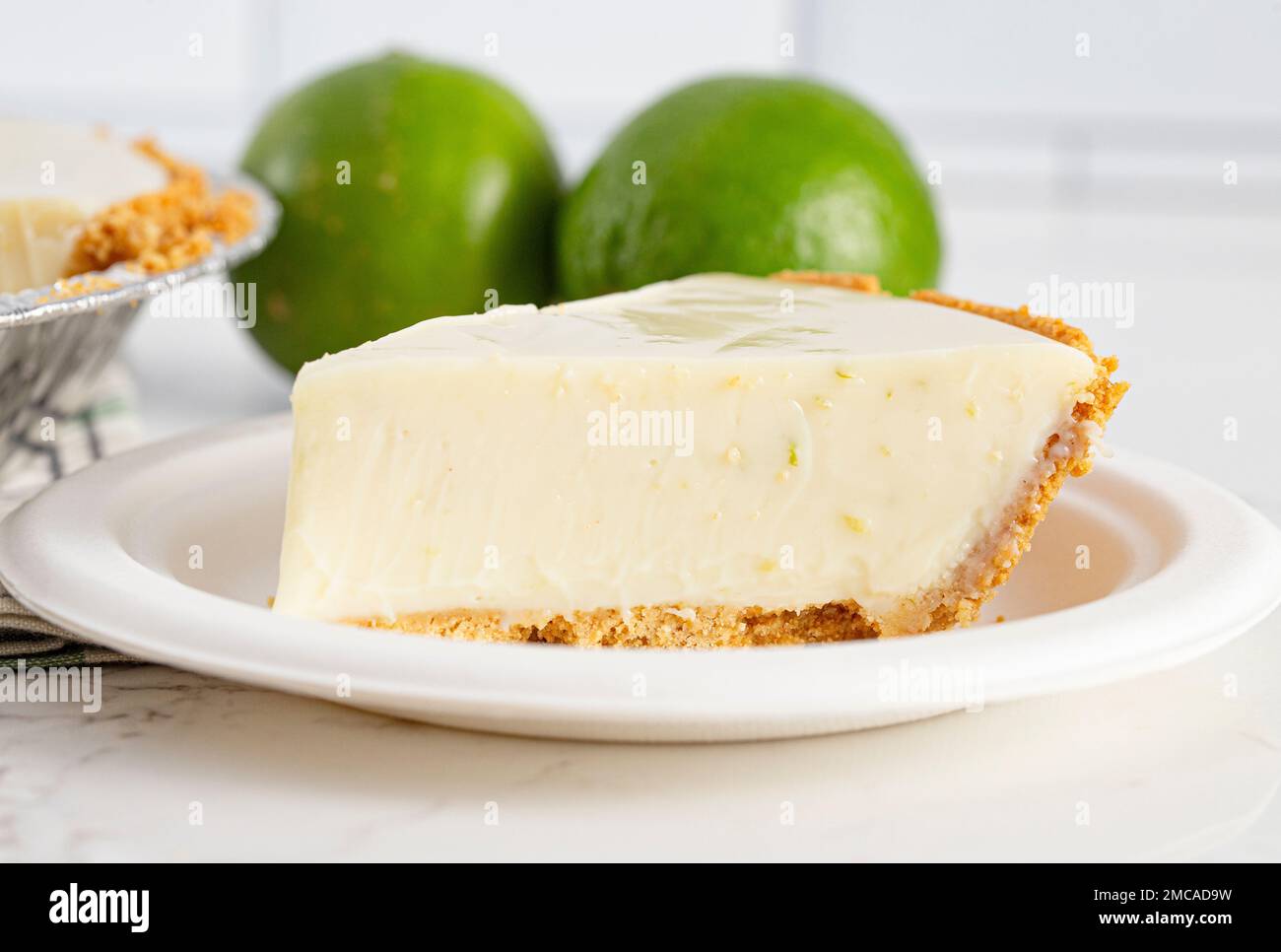 A Key Lime Pie in a Graham Cracker Crust Stock Photo - Alamy
