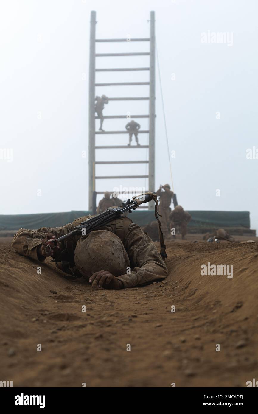 A U.S. Marine Corps recruit with India Company, 3rd Recruit Training ...