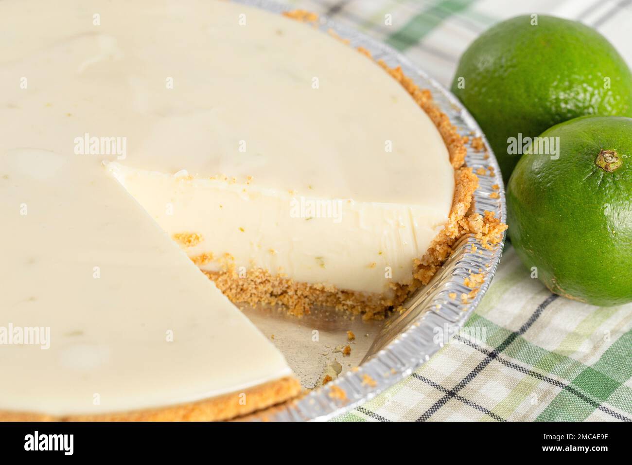A Key Lime Pie in a Graham Cracker Crust Stock Photo - Alamy