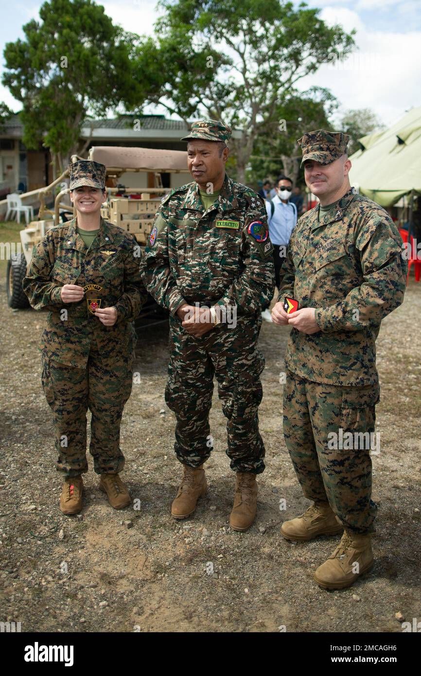From left, Lt. Col. Vanessa Clark, the commanding officer of Marine ...