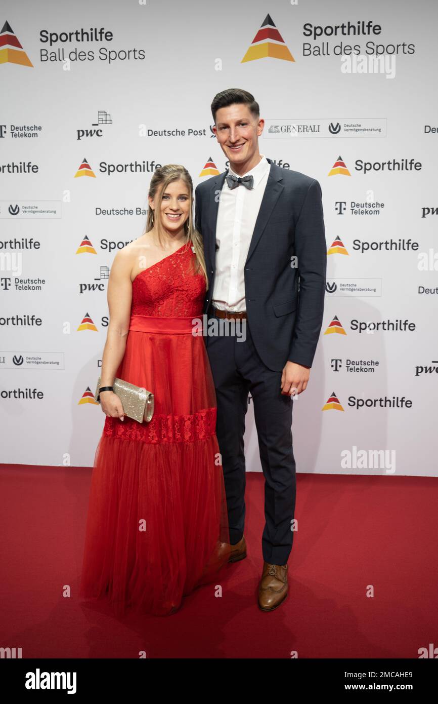 21 January 2023, Hessen, Frankfurt/Main: Elisabeth Seitz, gymnastics ...