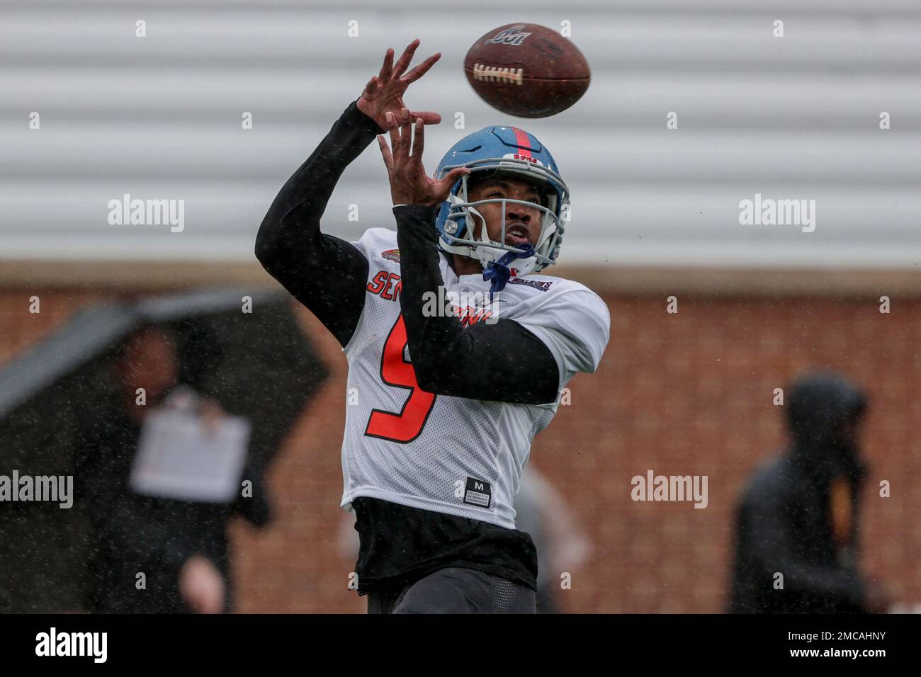 National Team wide receiver Braylon Sanders of Mississippi National ...