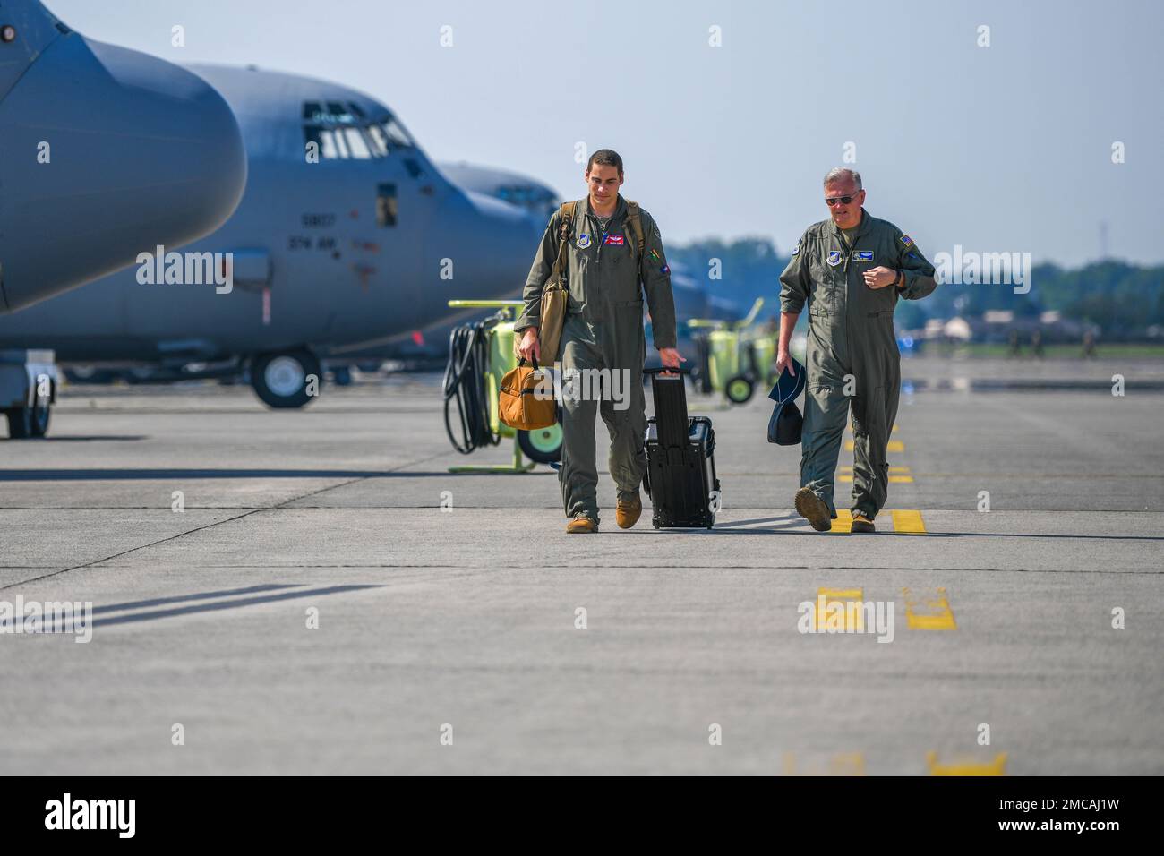 Lt. Gen. Ricky Rupp, 5th Air Force commander, right, and Capt. Bernard ...