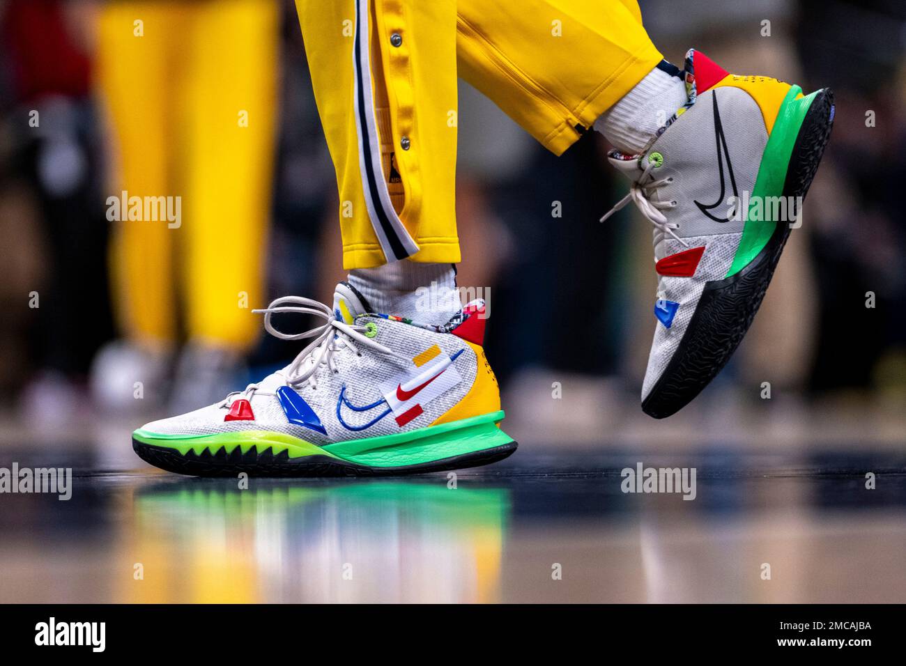 The shoes of Indiana Pacers guard Duane Washington Jr. (4) an NBA ...
