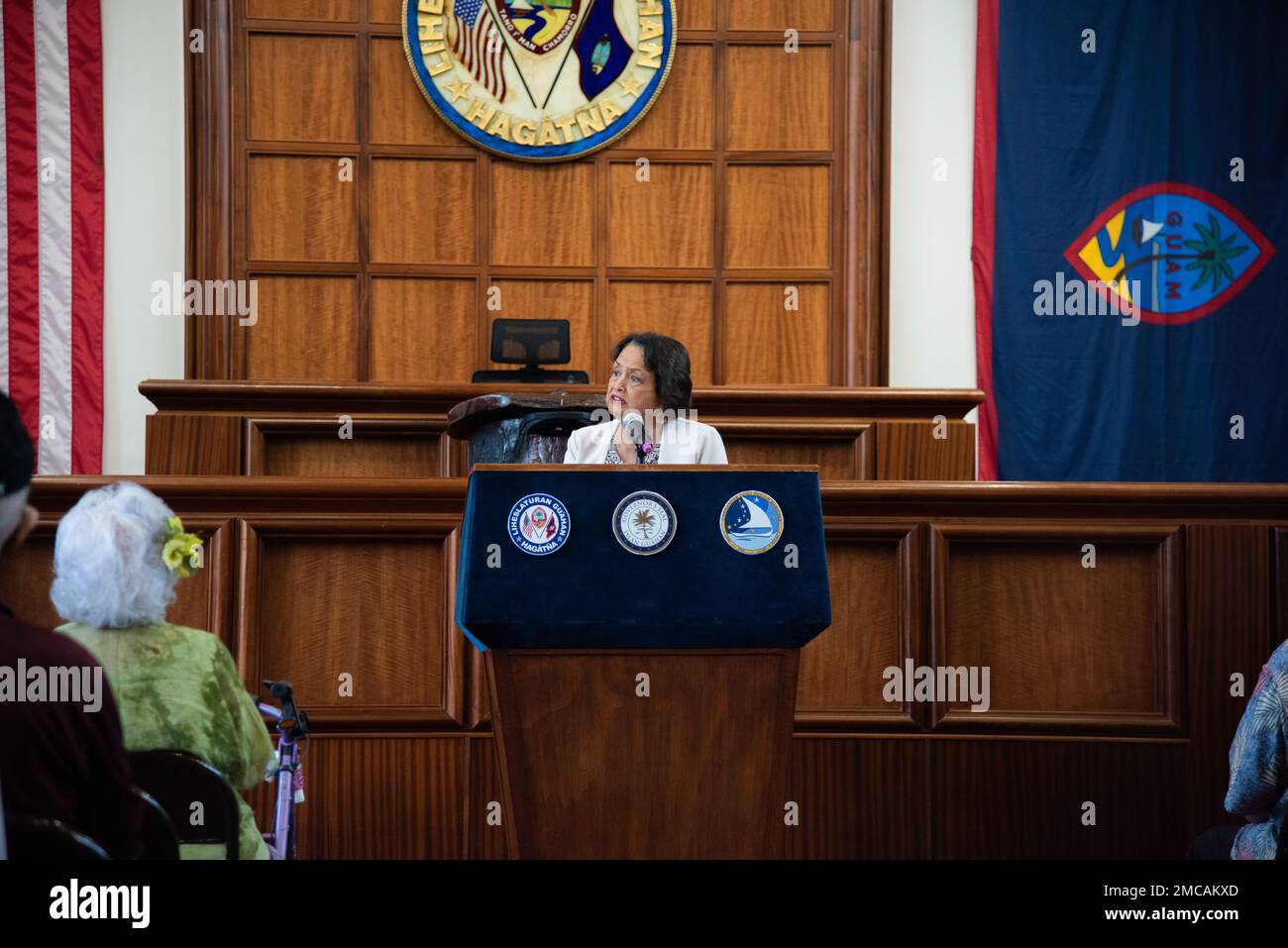 Hagåtña, Guam — Governor of Guam Lourdes Leon Guerrero speaks to World ...