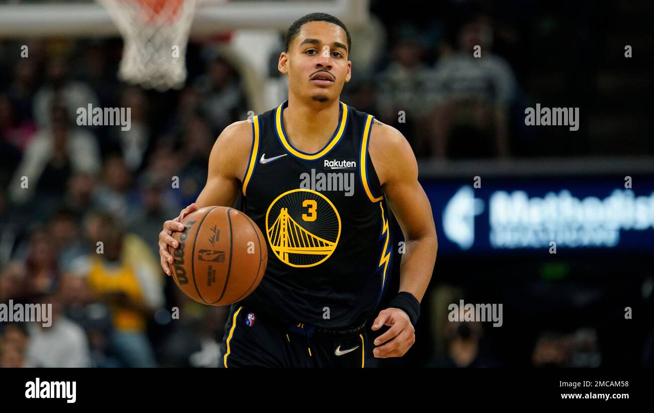 Golden State Warriors guard Jordan Poole (3) during the first half of ...
