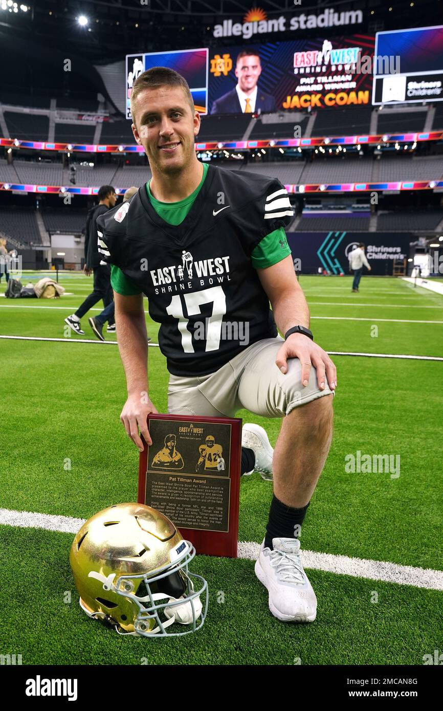 West quarterback Jack Coan of Notre Dame poses for a portrait after ...