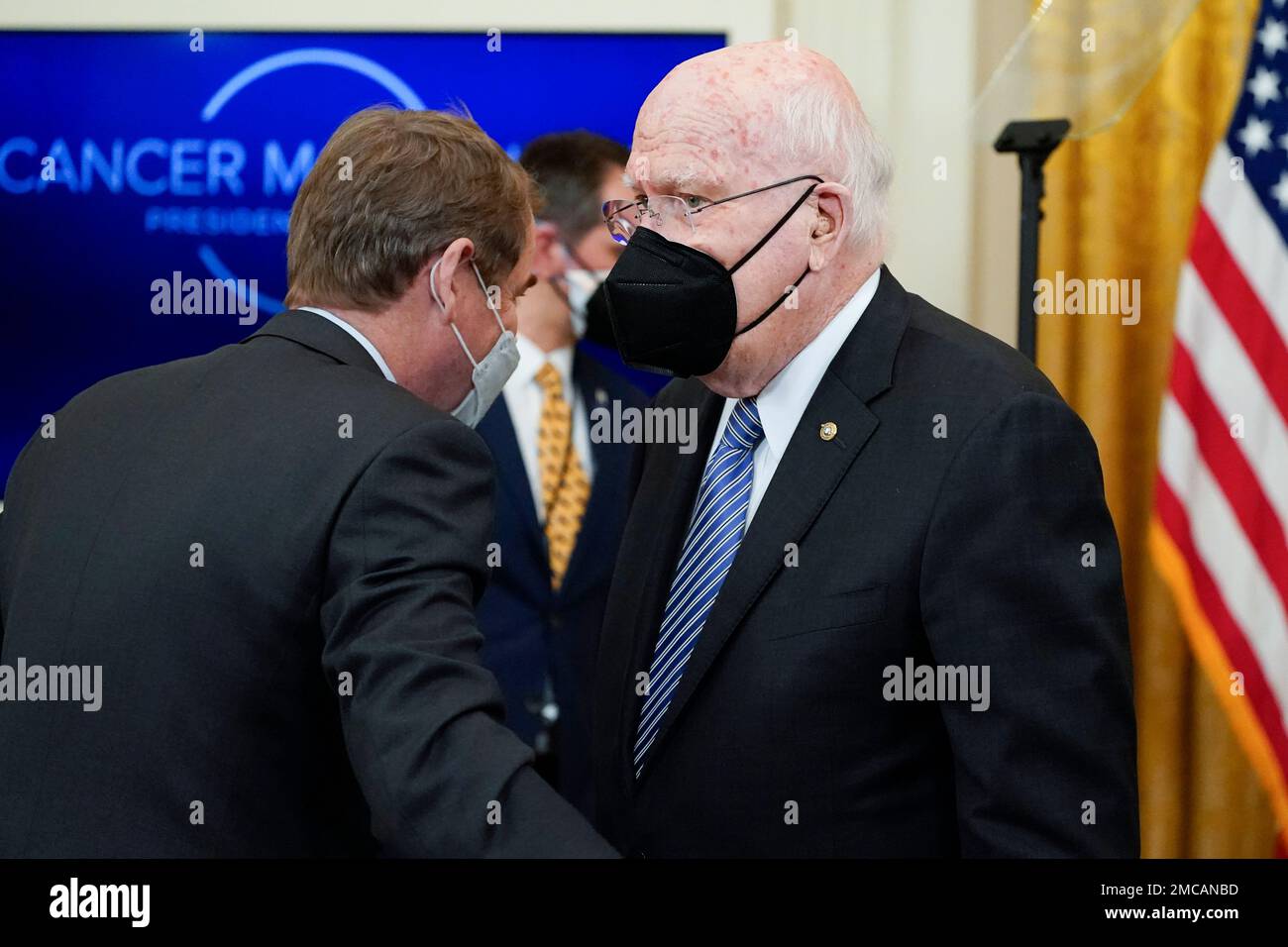 Sen. Patrick Leahy, D-Vt., arrives for a "Cancer Moonshot," event in ...