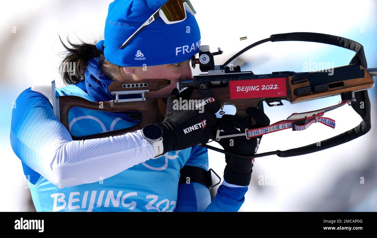 A French athlete trains at the National Biathlon Centre ahead of the ...