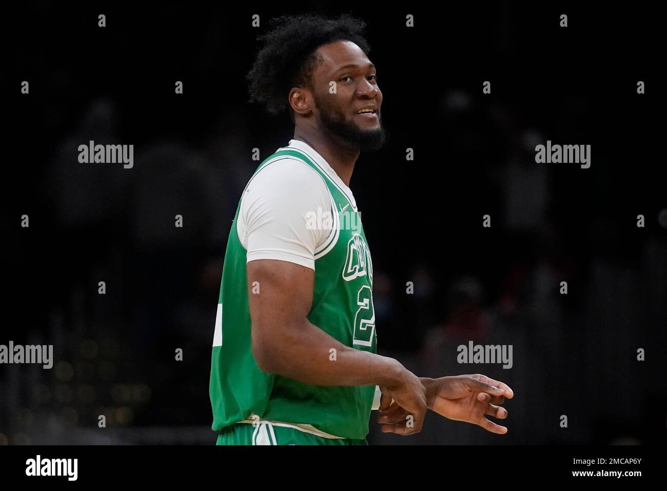 Boston Celtics forward Bruno Fernando (28) during the second half of an ...