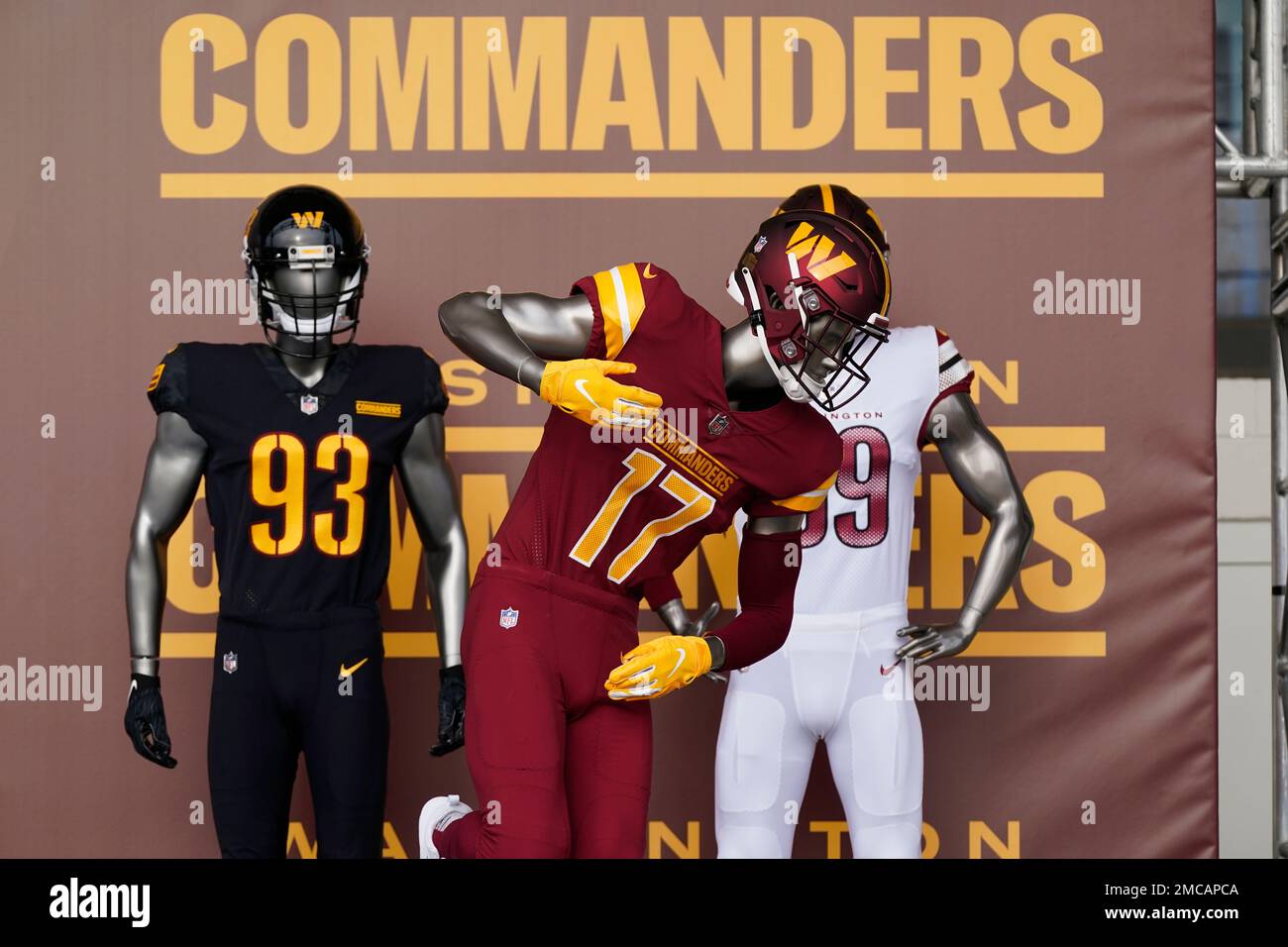 The Washington Commanders, unveil their NFL football team's new ...
