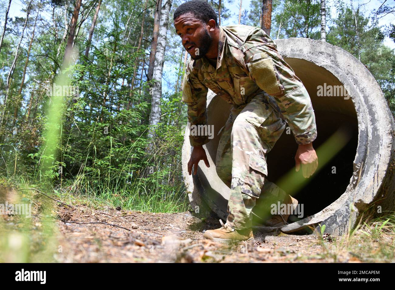 A U.S. Soldier assigned to Bull Troop, 1st Squadron, 2nd Cavalry ...