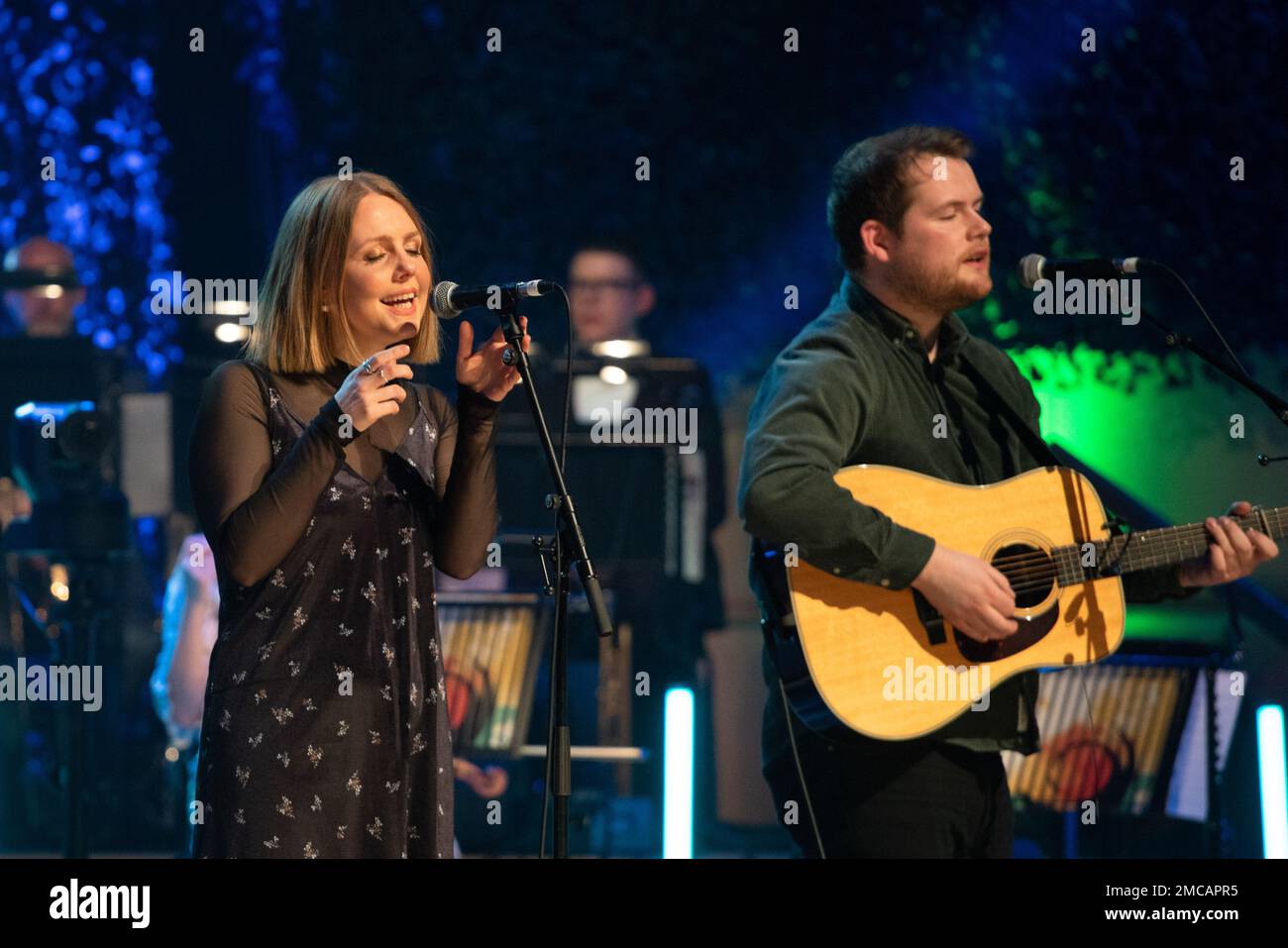 Glasgow Scotland. 19 January 2023. Kim Carnie, Scots Gaelic singer ...