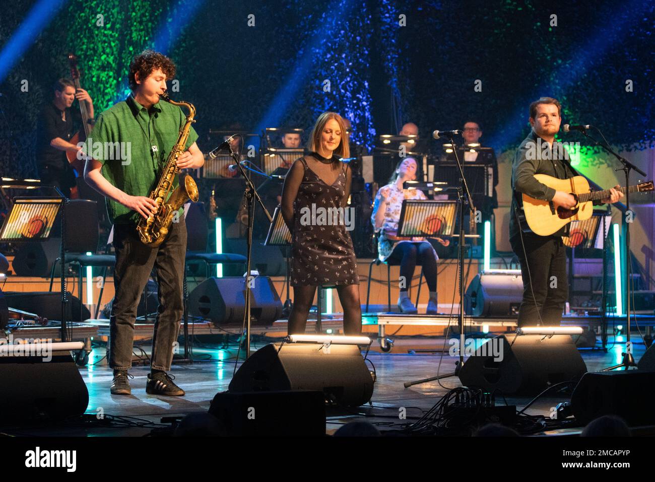 Glasgow Scotland. 19 January 2023. Kim Carnie, Scots Gaelic singer ...