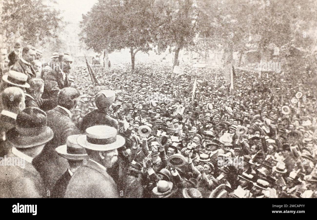 Meeting in Montpellier June 9, 1907. Marcelin Albert, one of the ...