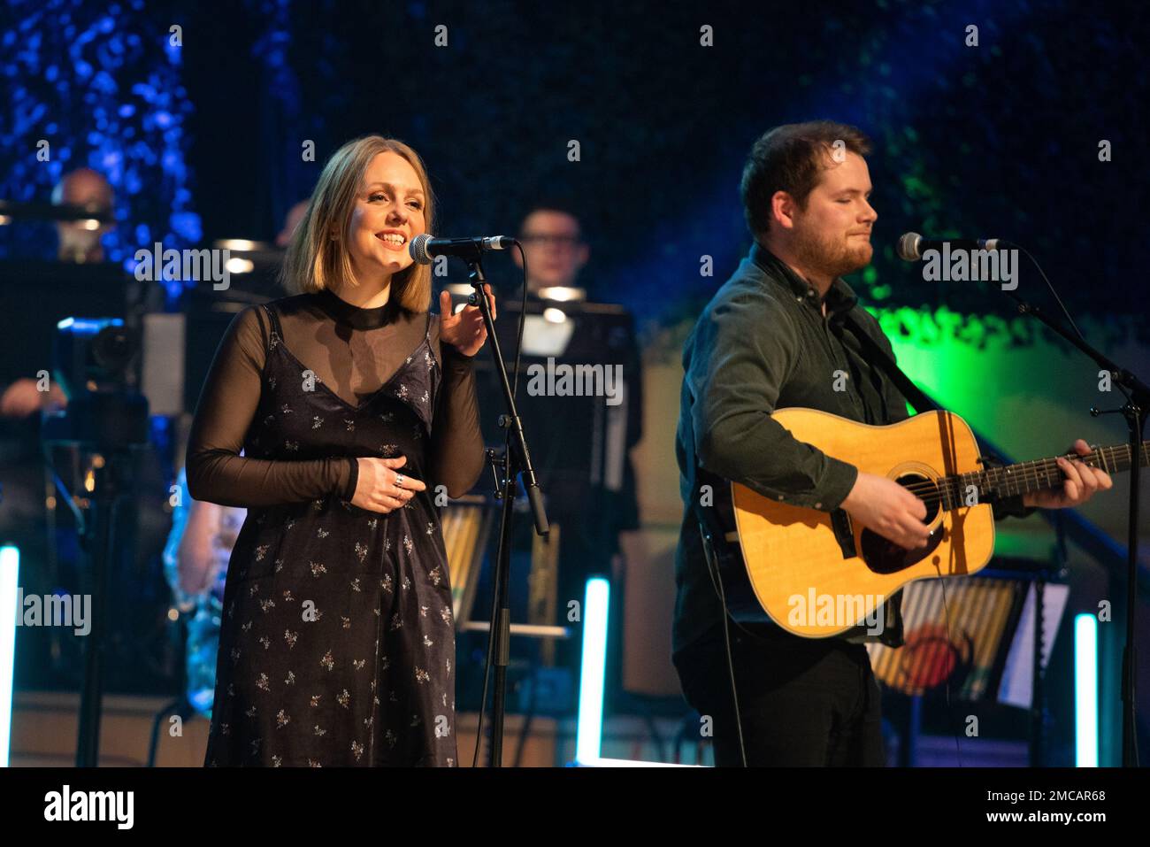 Glasgow Scotland. 19 January 2023. Kim Carnie, Scots Gaelic singer ...