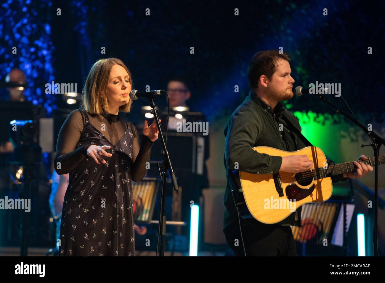 Glasgow Scotland. 19 January 2023. Kim Carnie, Scots Gaelic singer ...