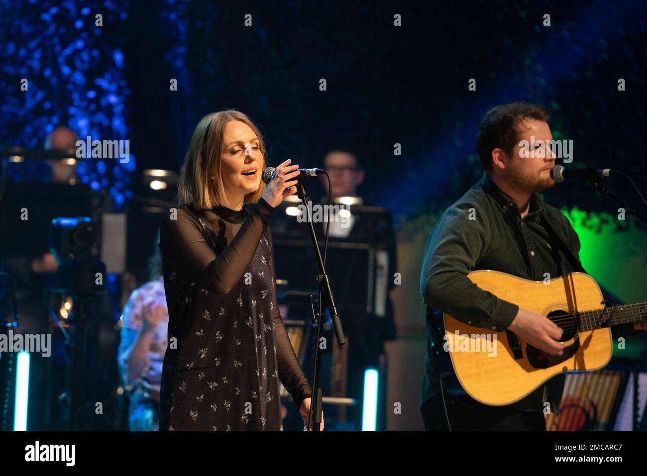 Glasgow Scotland. 19 January 2023. Kim Carnie, Scots Gaelic singer ...