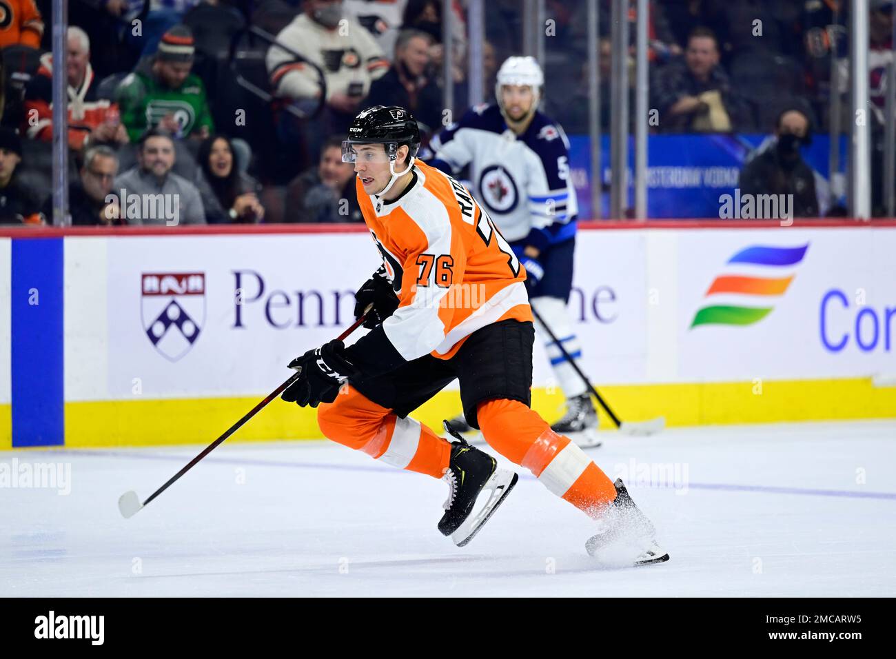 Philadelphia Flyers' Isaac Ratcliffe in action during an NHL hockey ...
