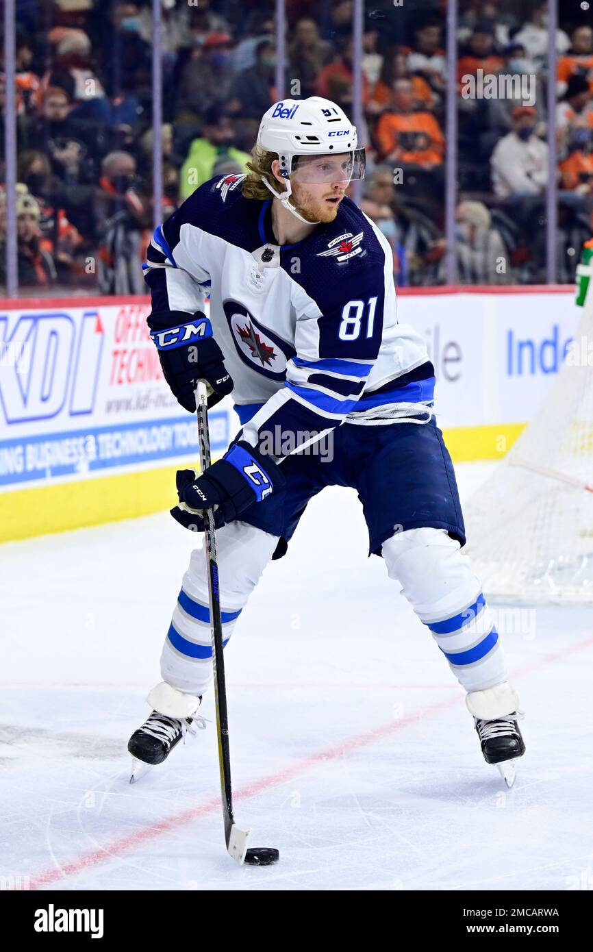 Winnipeg Jets' Kyle Connor in action during an NHL hockey game against ...