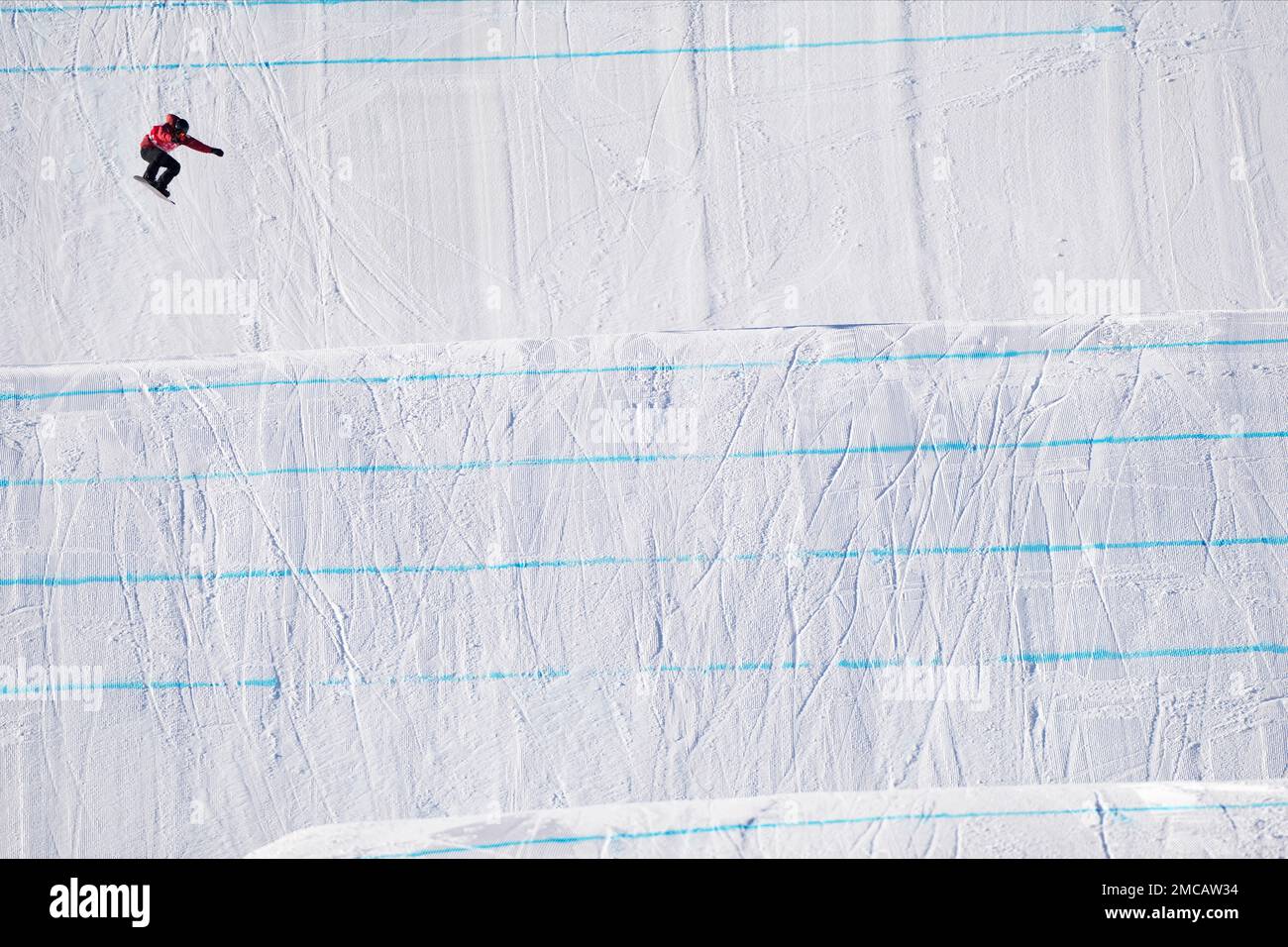 Canada's Sebastien Toutant catches air on the slopestyle course ahead ...