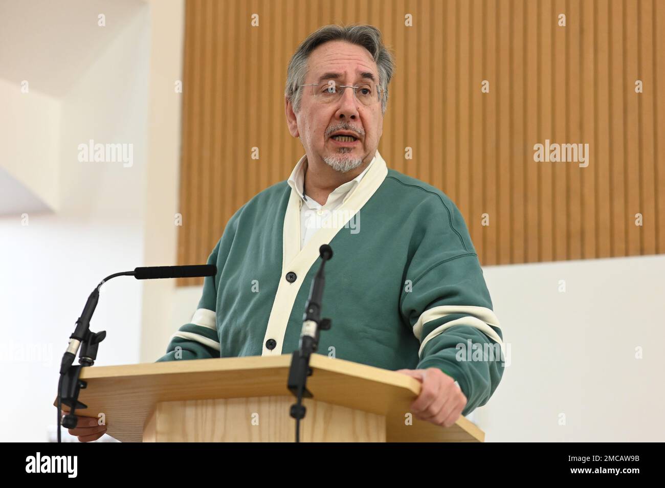Hamilton House, London, UK, 21 January 2023: Speaker John Rees is a ...