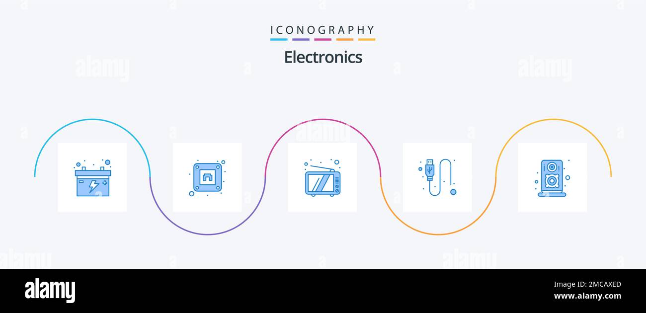 Electronics Blue 5 Icon Pack Including . loudspeaker. tv. audio. usb ...