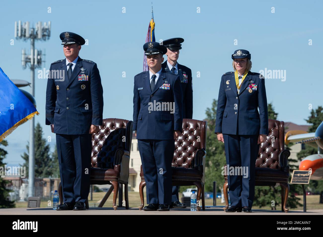 From left to right, U.S. Air Force Lt. Gen. David Krumm, Col. David ...
