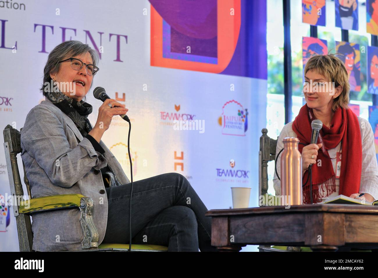 Jaipur, India. 19th Jan, 2023. Ruth Ozeki in conversation with Bee ...